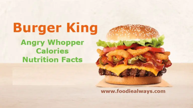How many Calories in Burger King Angry Whopper | Nutrition Facts